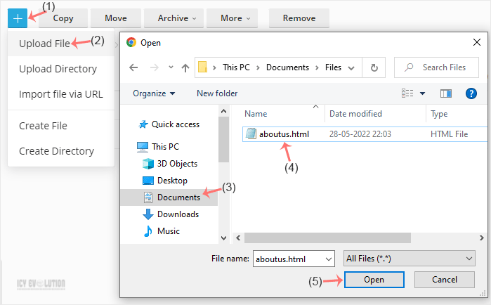 How to Upload Files via the Plesk File Manager - Knowledgebase - Icy Evolution